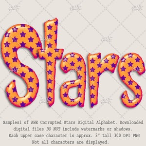 Corrupted Stars Digital Alphabet by Awesomescrapper, High Quality, 300 ...