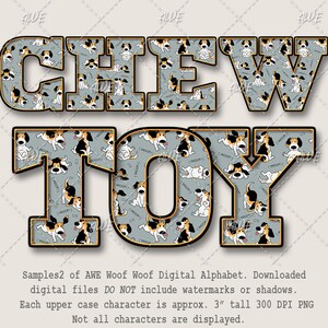 Woof, Woof Digital Alphabet by Awesomescrapper, High Quality 300 DPI ...