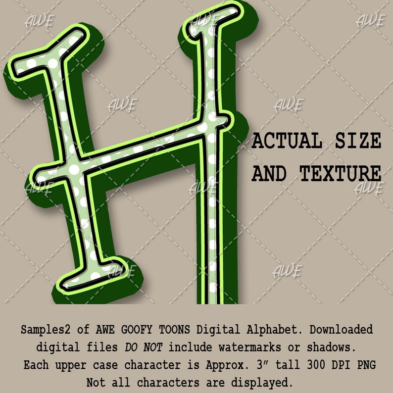 Goofy Toons Digital Alphabet by Awesomescrapper High - Etsy