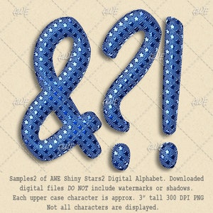 Shiny Stars Digital Alphabet by Awesomescrapper, High Quality 300 DPI ...