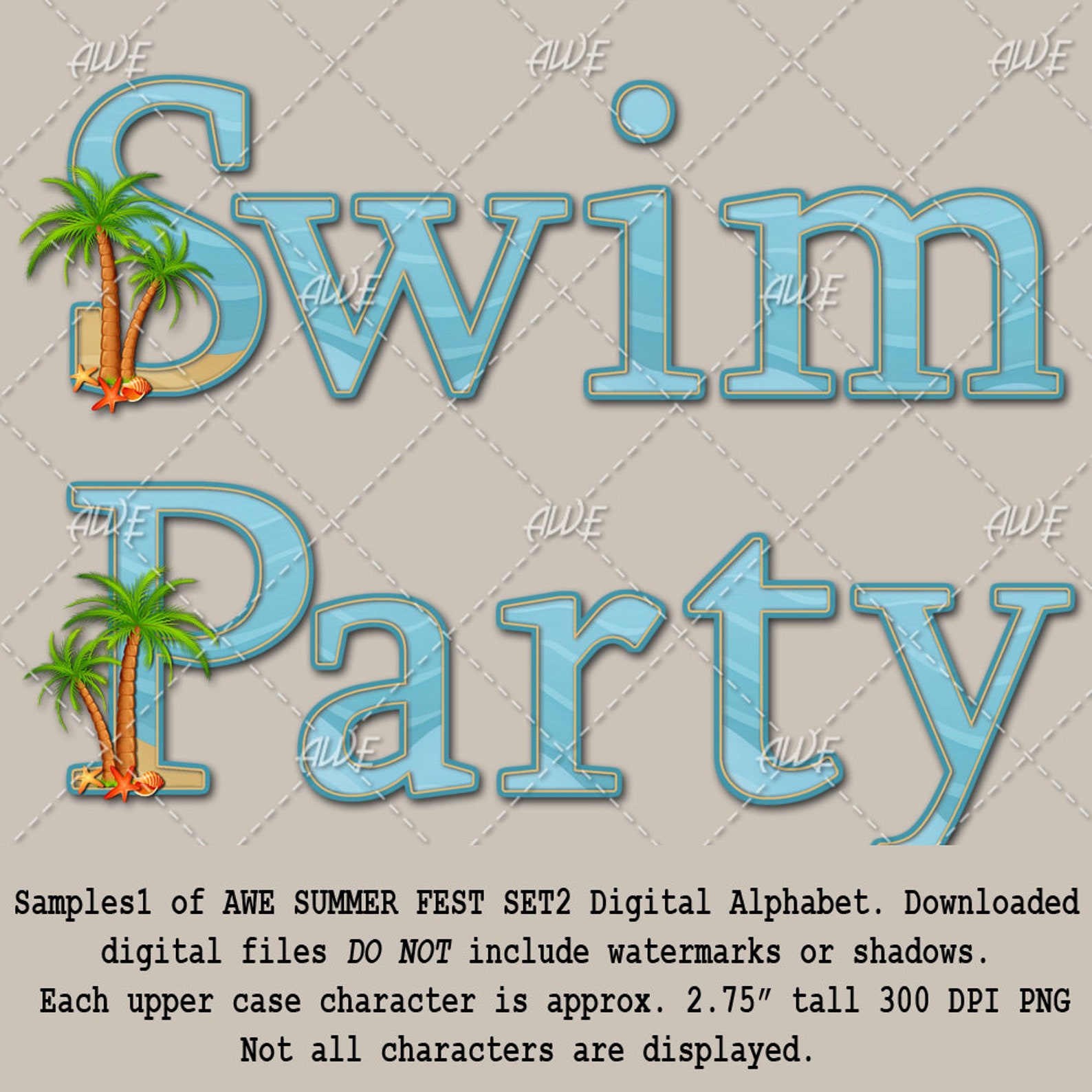 Summer Fest Set2 Digital Alphabet by Awesomescrapper - High Quality ...