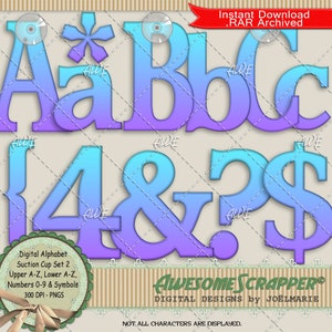 Suction Cup Set 2 Digital Alphabet by Awesomescrapper - High Quality ...