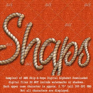 Skip-a-rope Digital Alphabet by Awesomescrapper - High Quality, 300 DPI ...