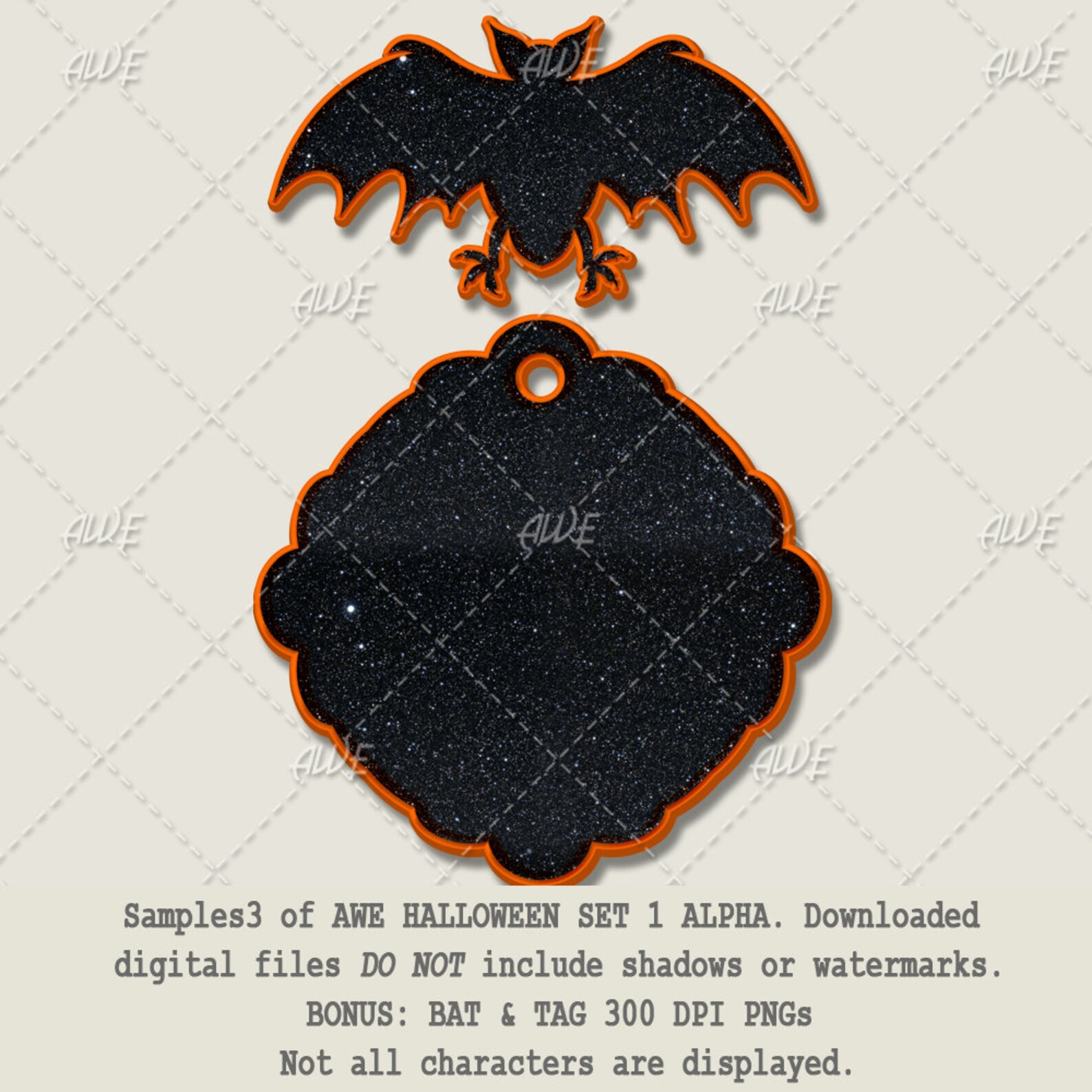 Halloween Set 1 Digital Alphabet by Awesomescrapper - High Quality, 300 ...