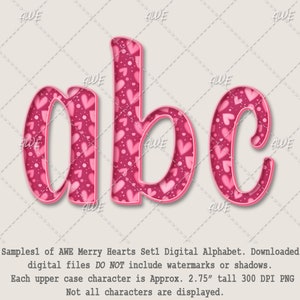 Merry Hearts Set1 Digital Alphabet by Awesomescrapper - High Quality ...