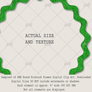 Round Rickrack Frames Digital Clip Art by Awesomescrapper - High ...