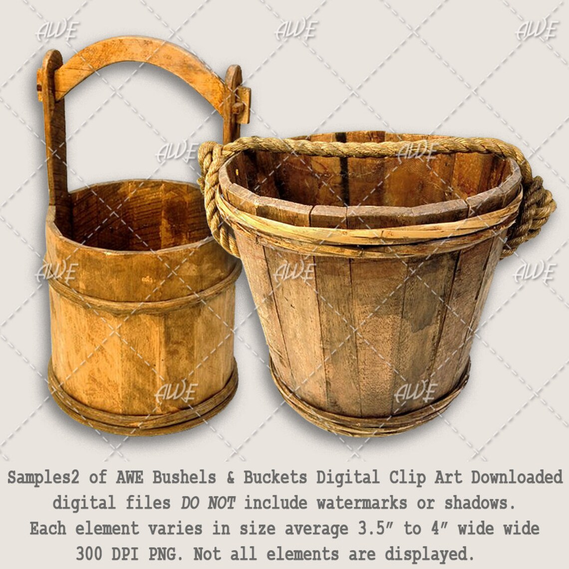 Bushels and Buckets Digital Clip Art by Awesomescrapper - High Quality ...
