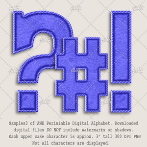 Periwinkle Digital Alphabet by Awesomescrapper, High Quality 300 DPI ...