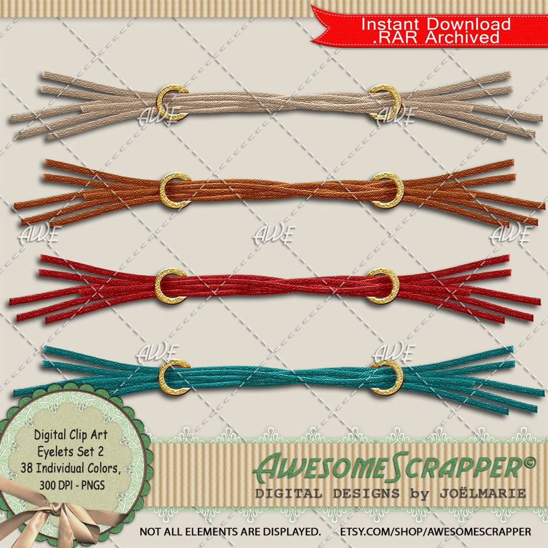 Eyelet Elements Set2 Digital Clip Art by Awesomescrapper - High Quality ...