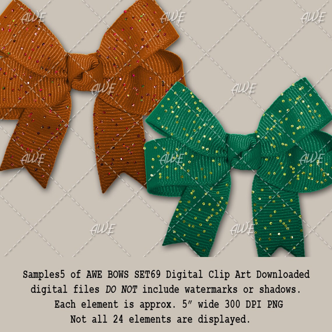 Bows Set 69 Digital Clip Art by Awesomescrapper High | Etsy