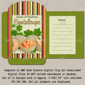 Seed Packets Digital Clip Art by Awesomescrapper - High Quality, 300 ...