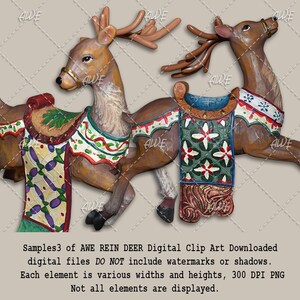 Reindeer Digital Clip Art by Awesomescrapper - High Quality, 300 DPI ...
