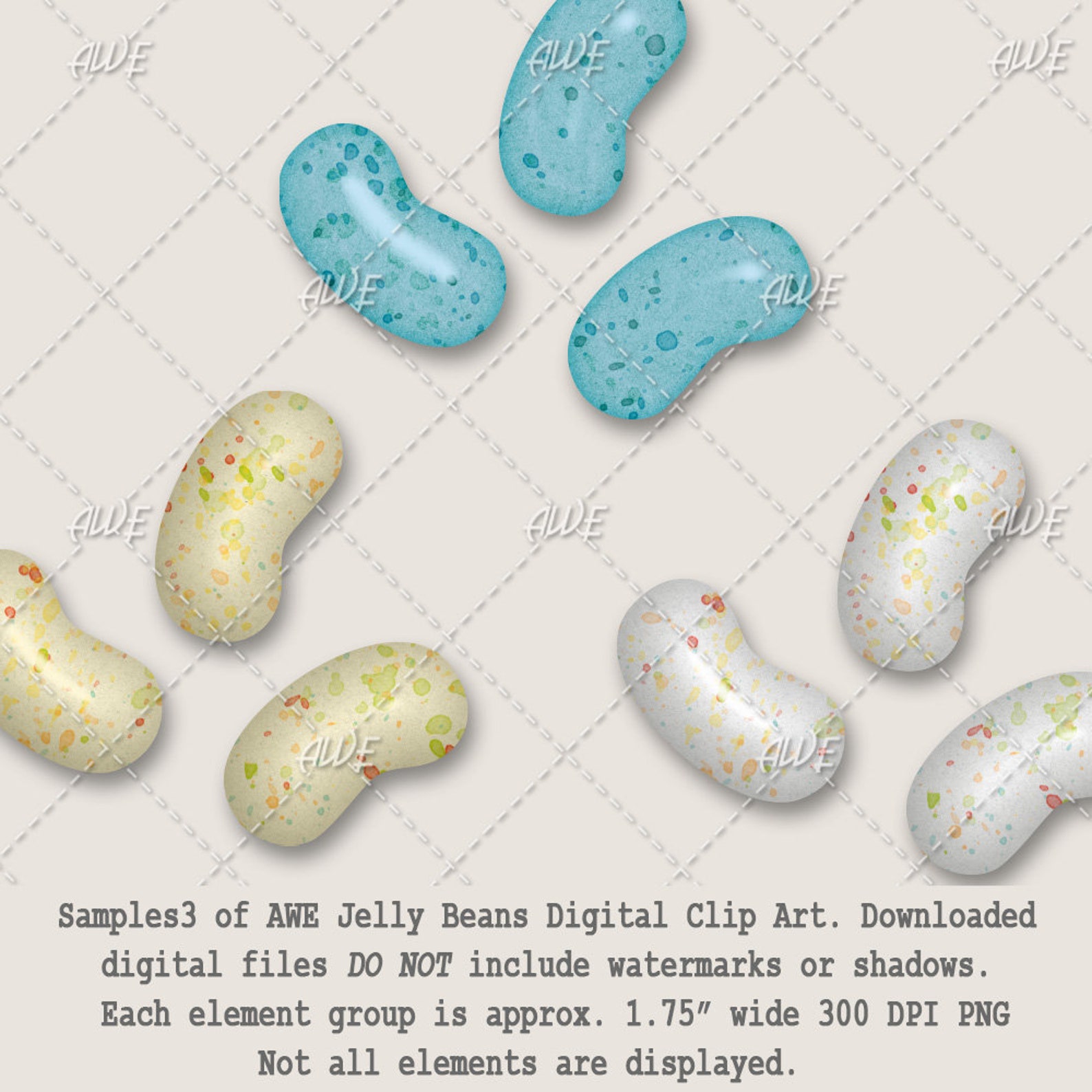 Jelly Beans Digital Clip Art by Awesomescrapper - High Quality, 300 DPI ...