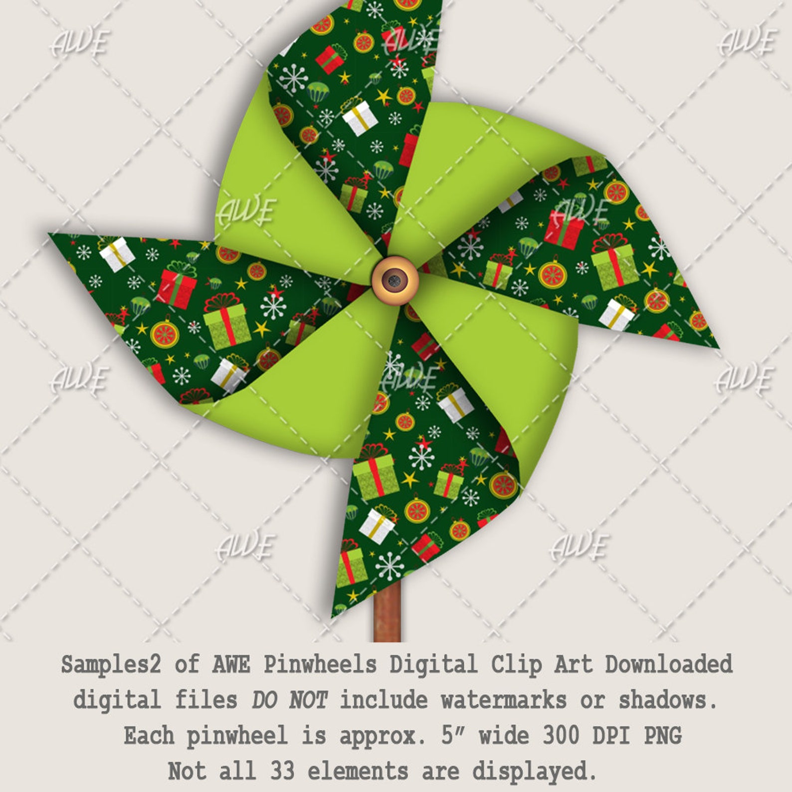 Pinwheels Digital Clip Art by Awesomescrapper High Quality | Etsy