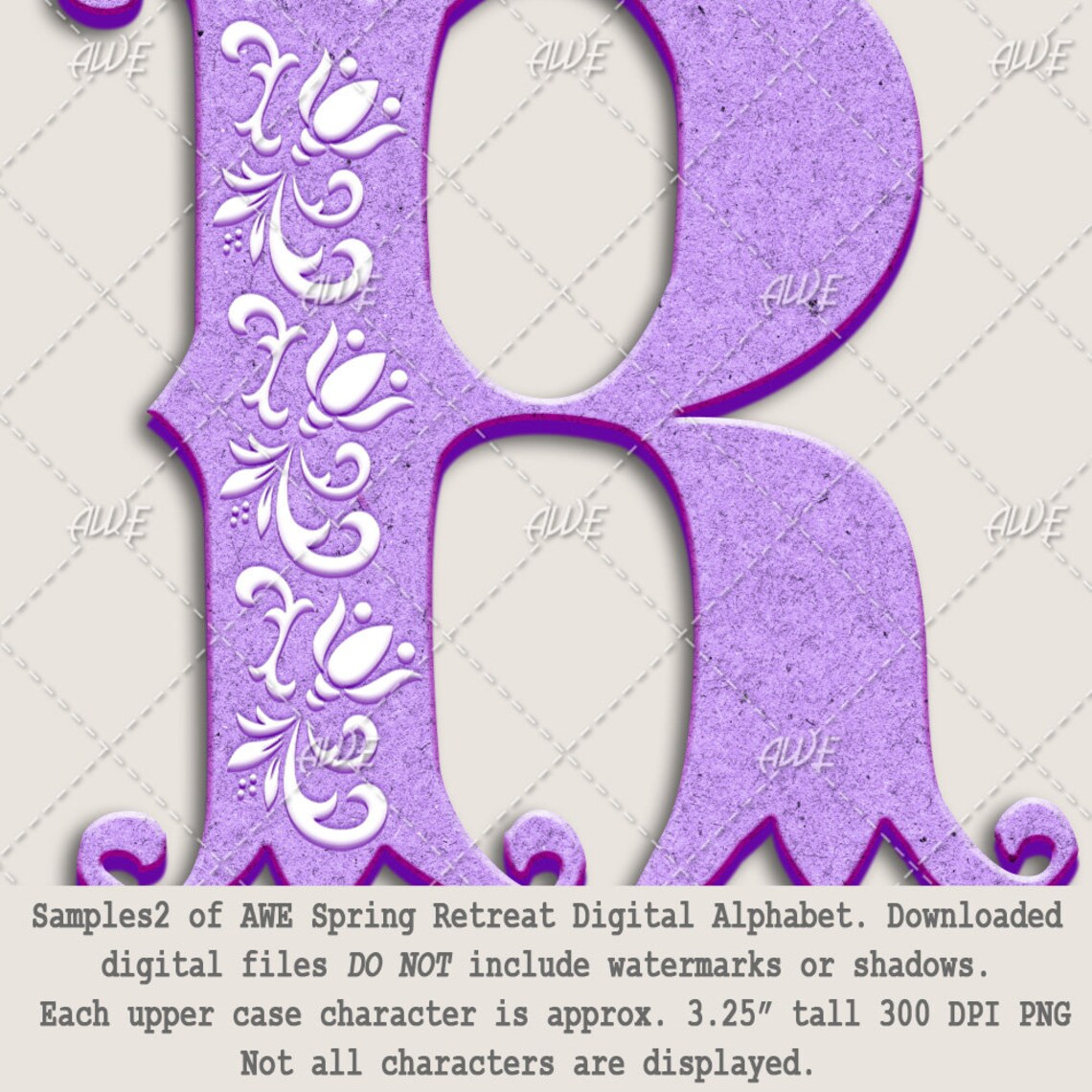 Spring Retreat Digital Alphabet by Awesomescrapper High - Etsy