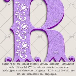 Spring Retreat Digital Alphabet by Awesomescrapper, High Quality 300 ...