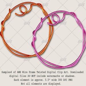 Wire Frame Twisted Digital Clip Art by Awesomescrapper - High Quality ...