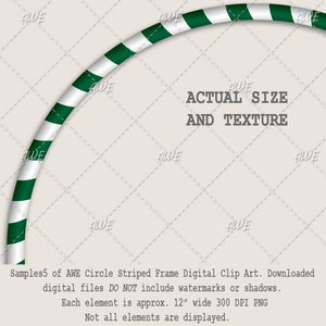 Striped Circle Frame Digital Clip Art by Awesomescrapper - Etsy
