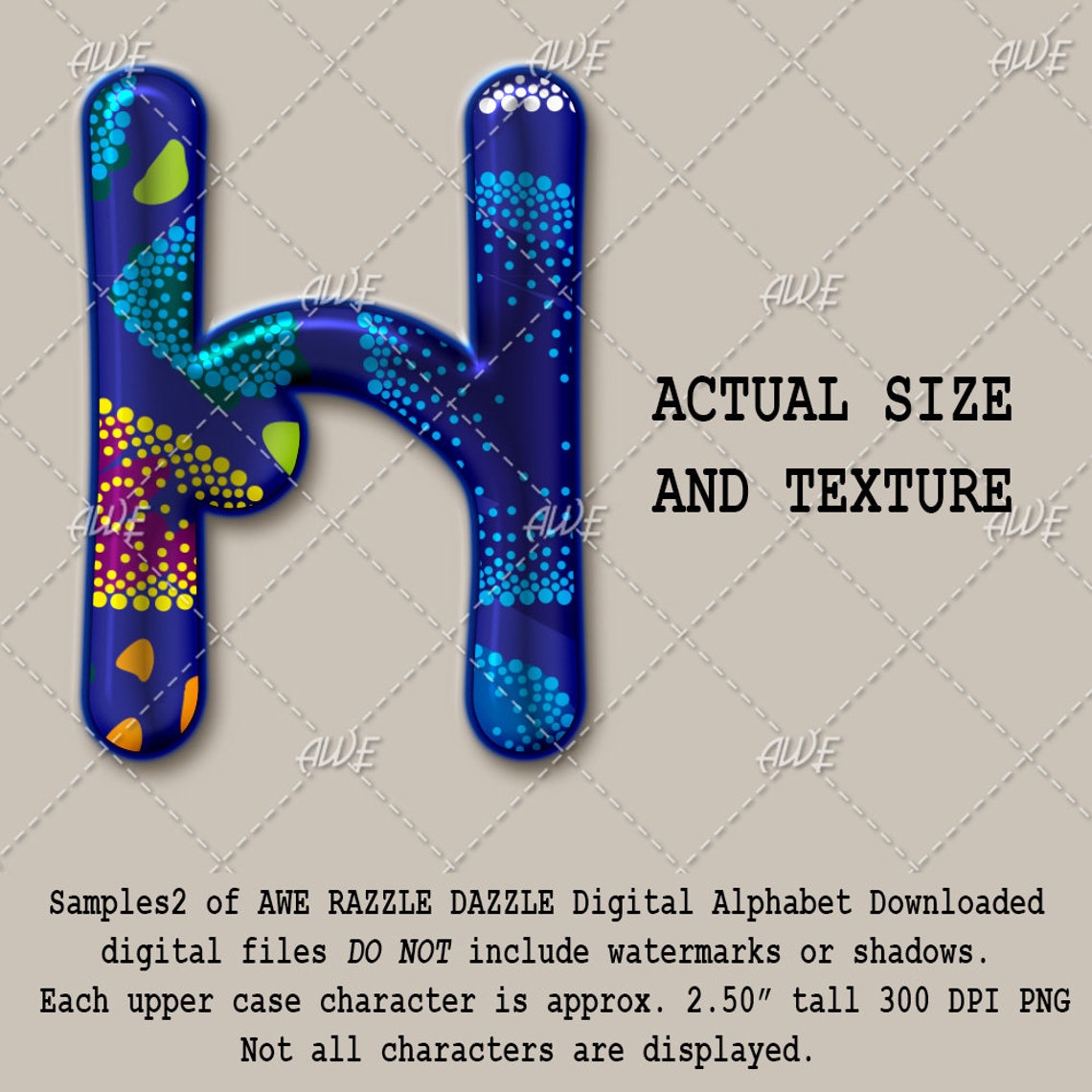 Razzle Dazzle Digital Alphabet by Awesomescrapper High - Etsy