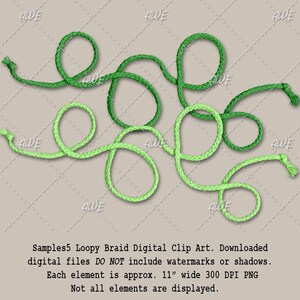 Loopy Braid Digital Clip Art by Awesomescrapper - High Quality, 300 DPI ...