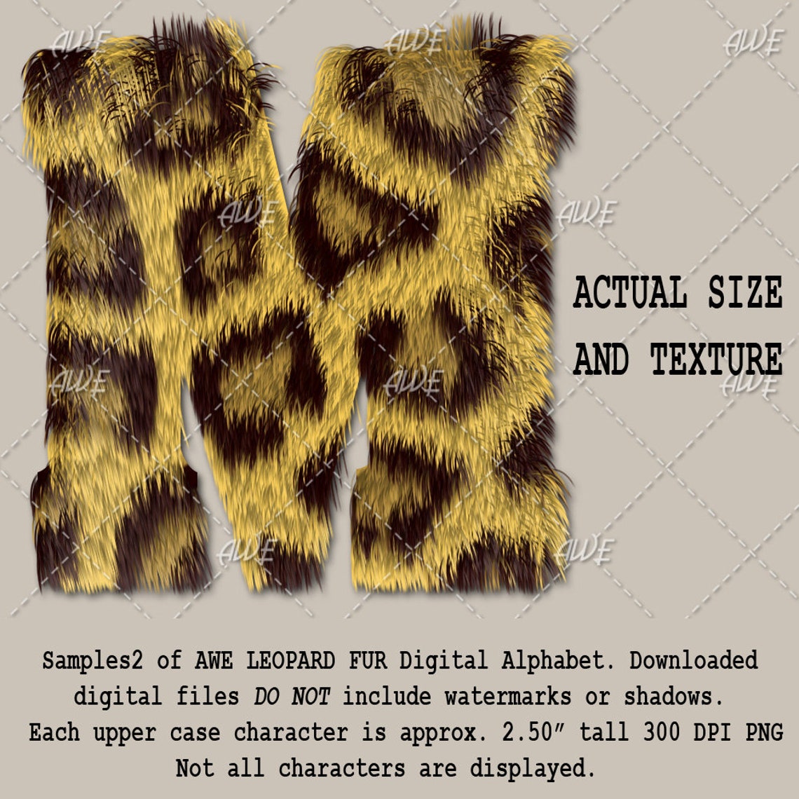 Leopard Fur Digital Alphabet by Awesomescrapper High | Etsy