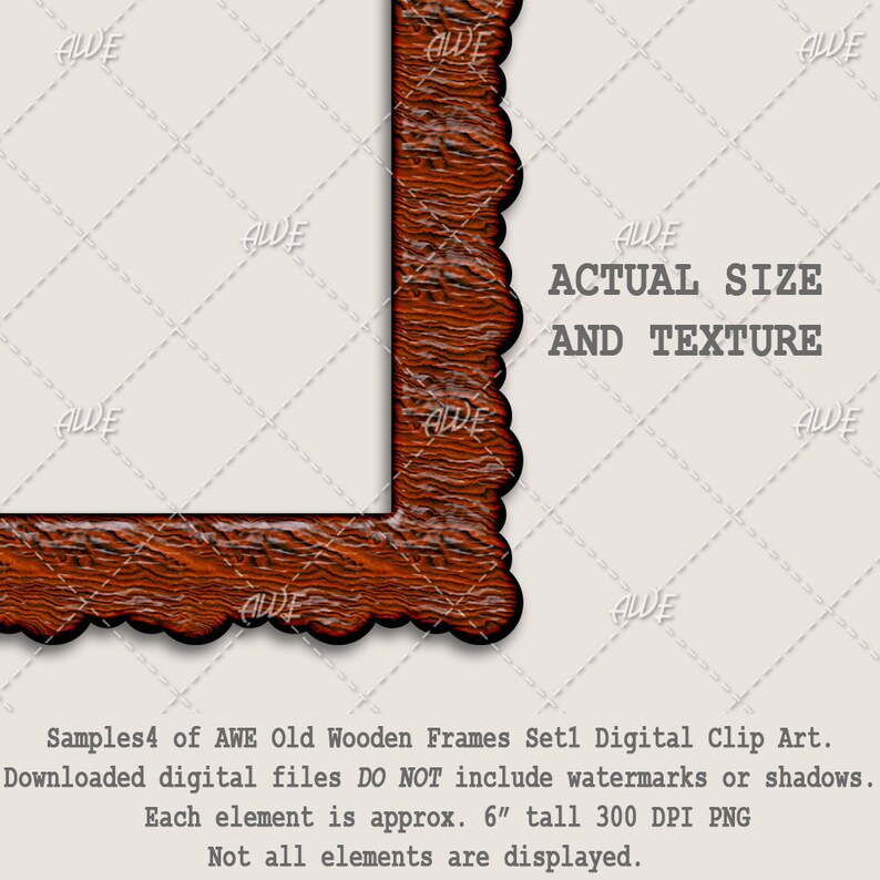Old Wooden Frames Set1 Digital Clip Art by Awesomescrapper | Etsy