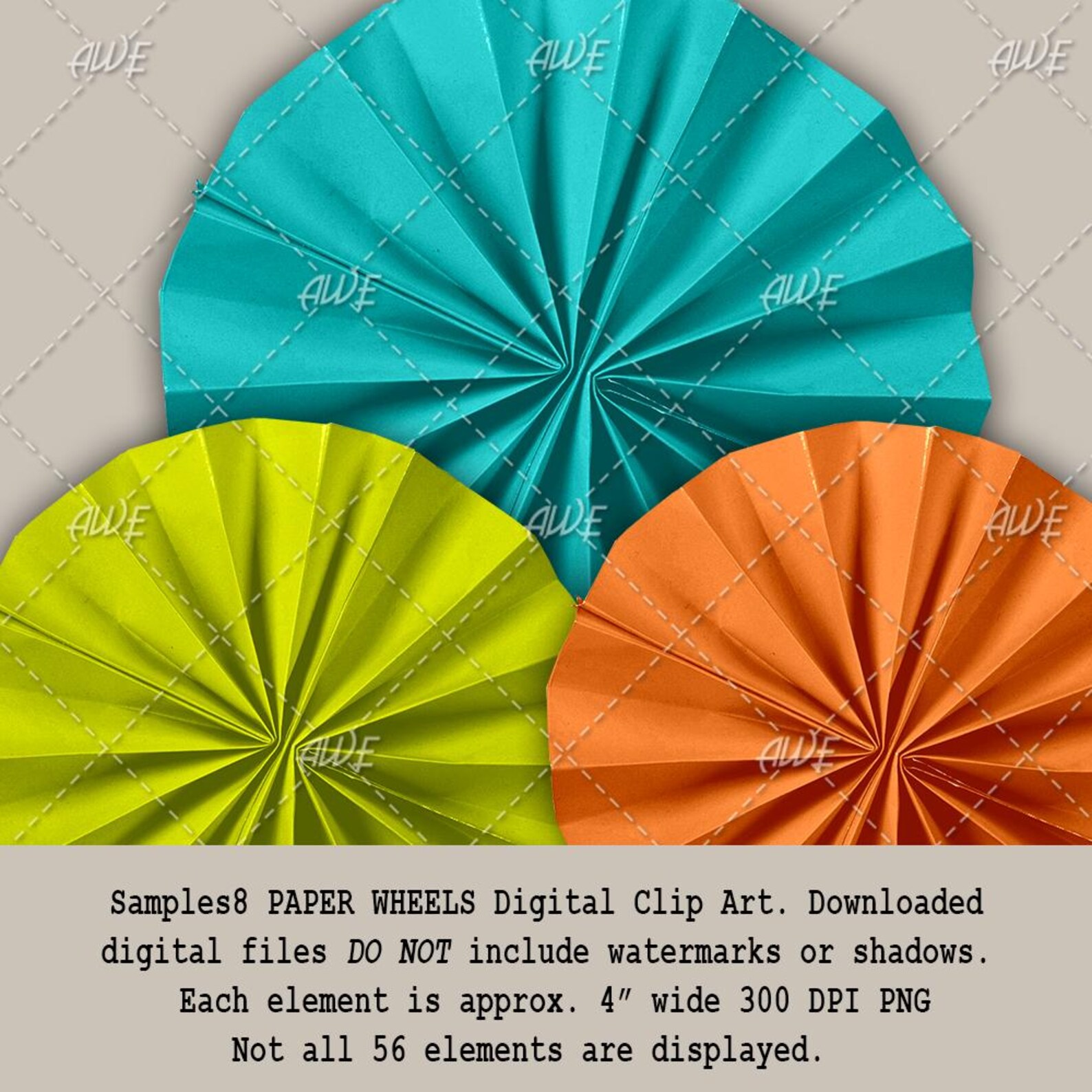 Paper Wheels Digital Clip Art by Awesomescrapper - High Quality, 300 ...
