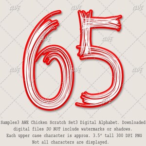 Chicken Scratch Set3 Digital Alphabet by Awesomescrapper - High Quality ...