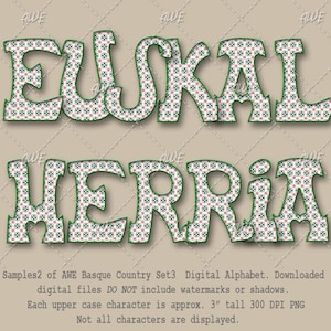 Basque Country Set3 Digital Alphabet by Awesomescrapper - High Quality ...