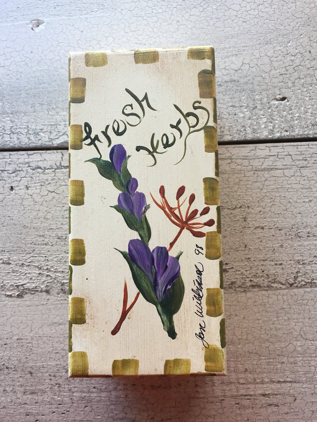 Vintage Farmhouse Folk Art Keepsake Box Free Shipping - Etsy