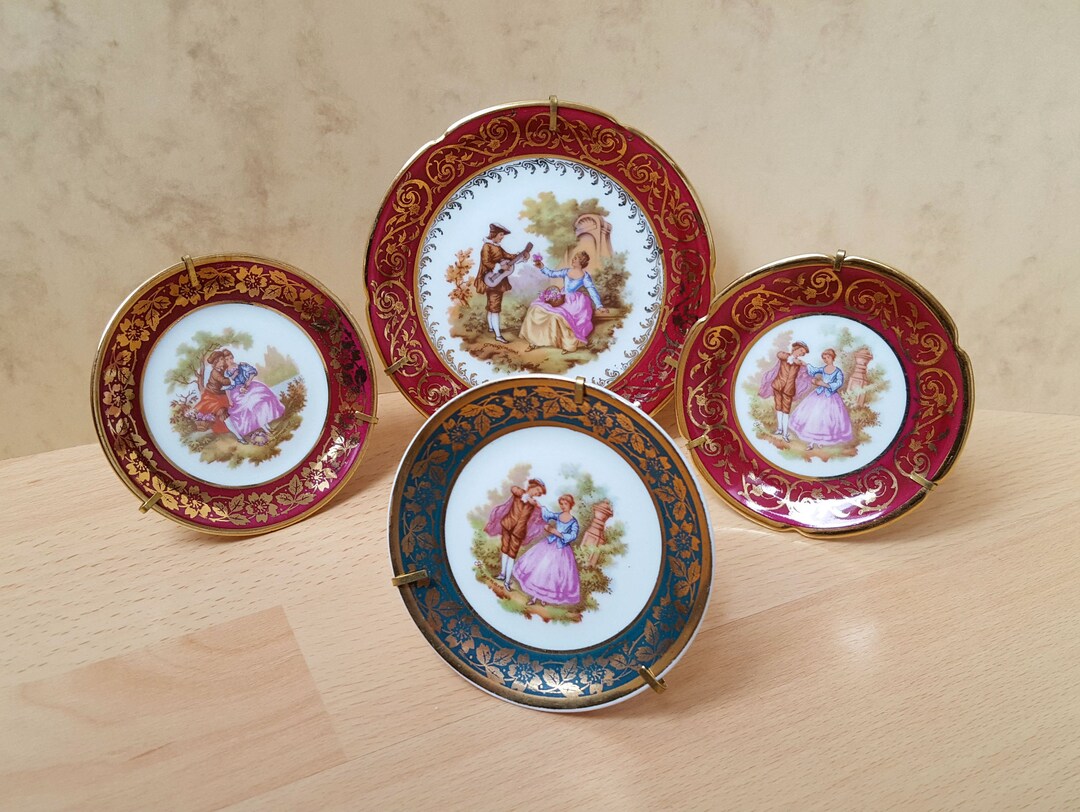 Vintage Set Miniaturen Plates Victorian Plates Fragonard - Etsy