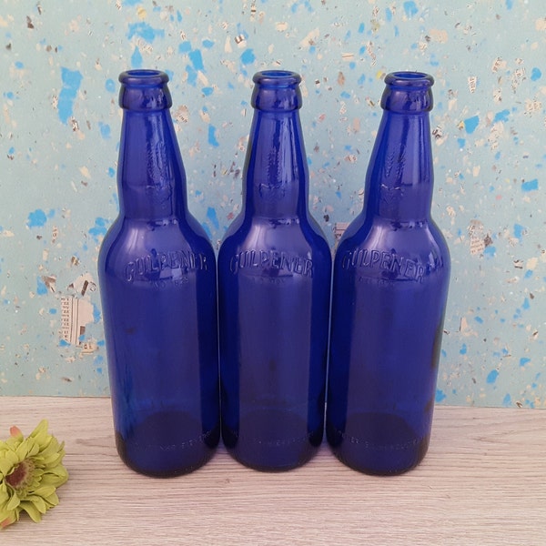 Blue Glass Bottle - Etsy
