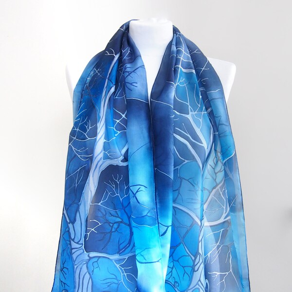 Blue Scarf - Etsy