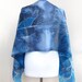 Ocean Blue Scarf Hand Painted Scarves With Tree Silk Scarf - Etsy