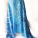 Big Blue Scarf XL Scarves Hand Painted on Silk Bathing Suit - Etsy
