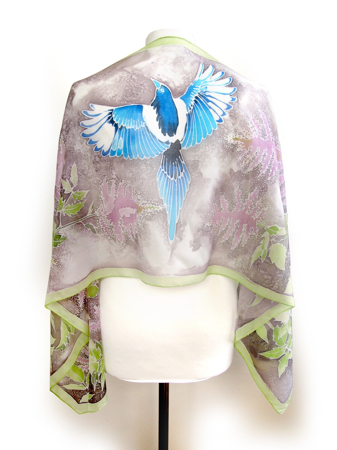 Secret Garden Silk Scarf, Soft & Lightweight Hand Painted Scarves ...