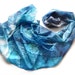Big Blue Scarf XL Scarves Hand Painted on Silk Bathing Suit - Etsy