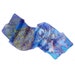 Blue Silk Scarf Tree of Life Scarves Hand Painted Silky - Etsy