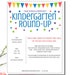 Kindergarten Round up Event Flyer Template, Printable Template, School ...