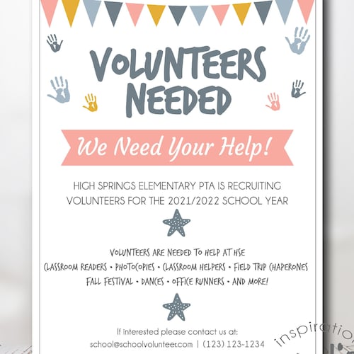 Volunteers Needed Flyer Template Back to School Flyer - Etsy