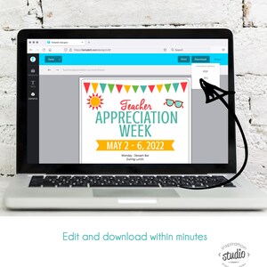 Teacher Appreciation Week Poster and Flyer Template - Easy to Use for ...