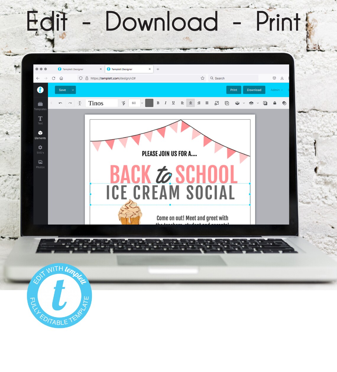 Back to School Ice Cream Social Event Flyer Printable - Etsy