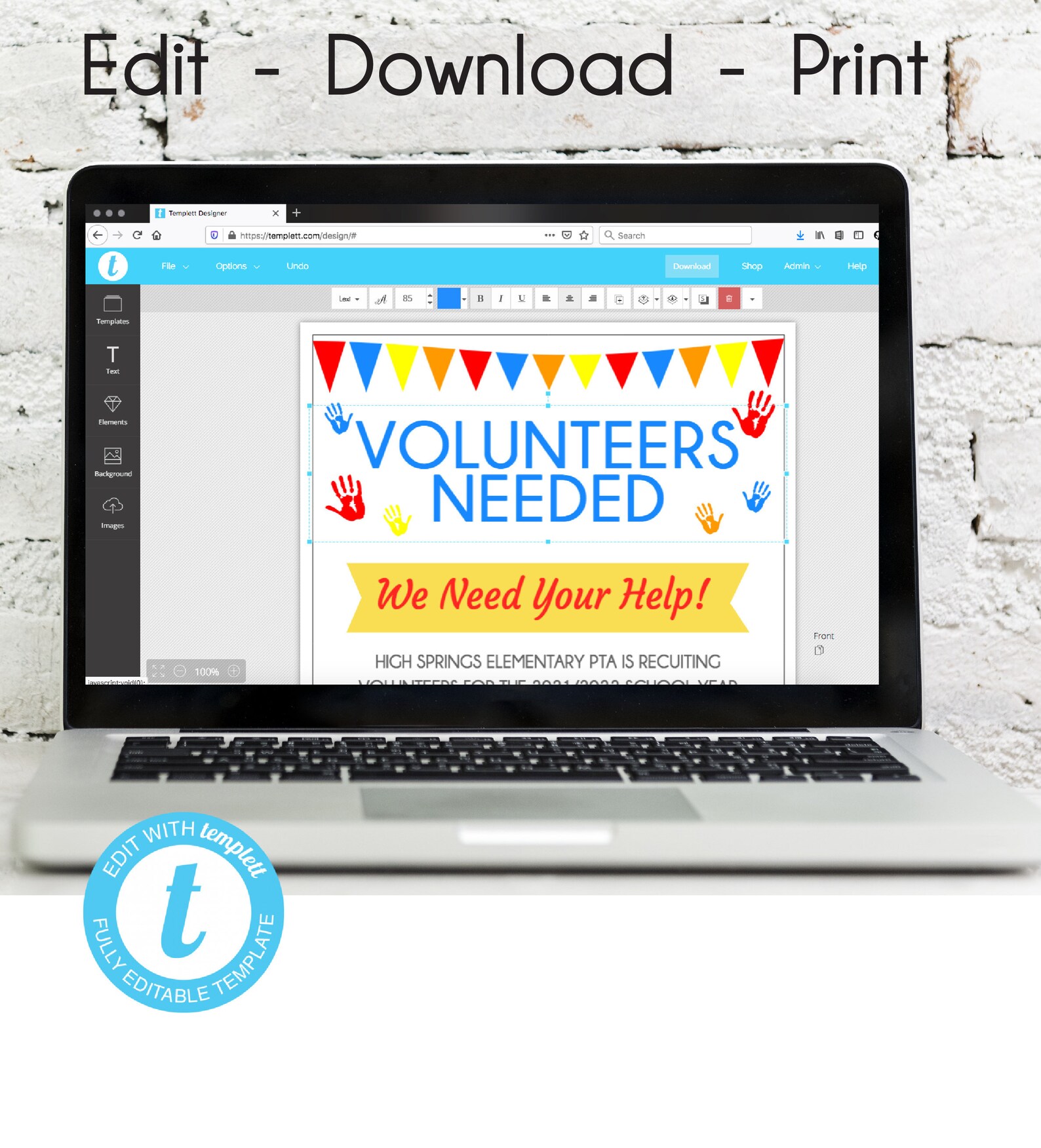 Volunteers Needed Flyer Template Back to School Flyer | Etsy