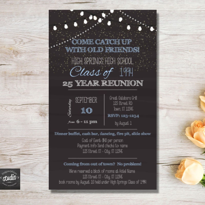Chalkboard Invitation - Etsy
