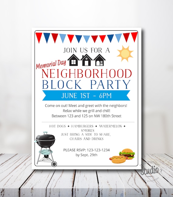 Neighborhood Block Party Template