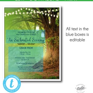 Enchanted Evening Prom Senior Prom Junior Prom Template - Etsy