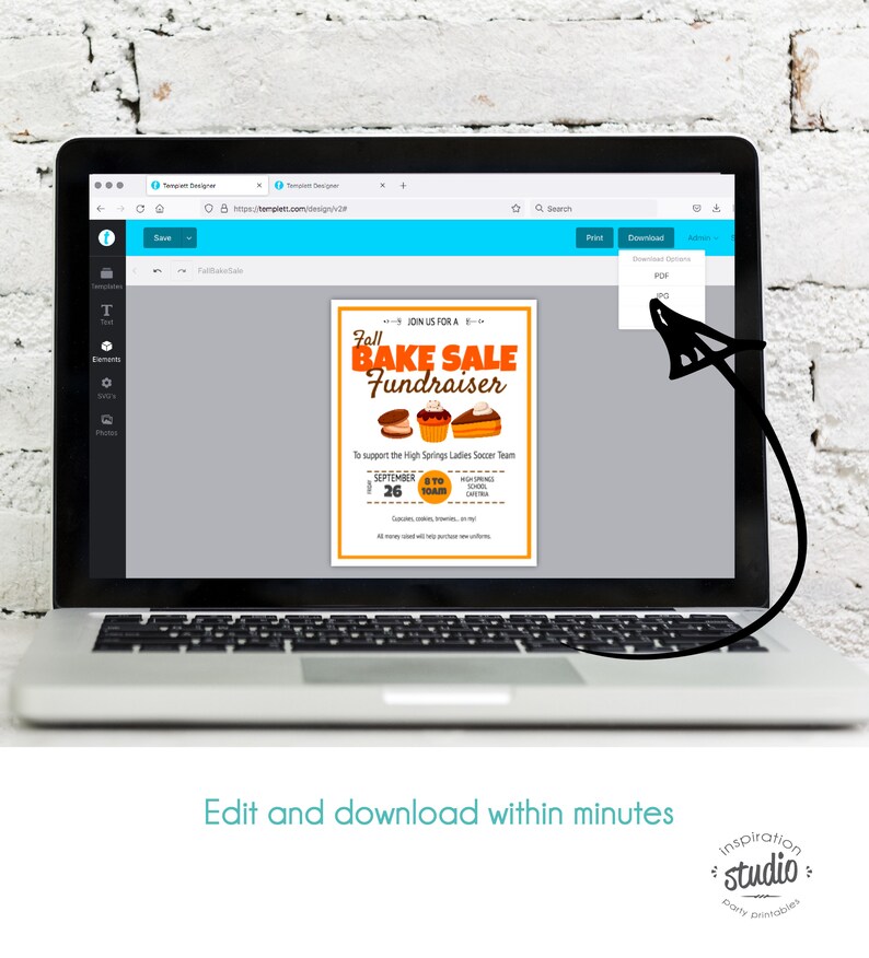 Fall Bake Sale Fundraiser Flyer Template Bake Sale Event - Etsy