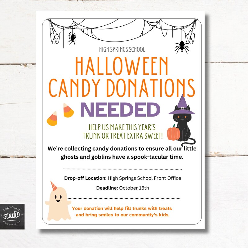 Candy Donation Flyer - Etsy