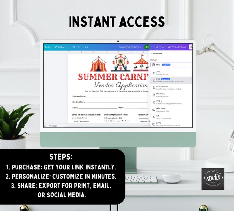 Carnival Vendor Agreement | Editable Canva Template Application With ...