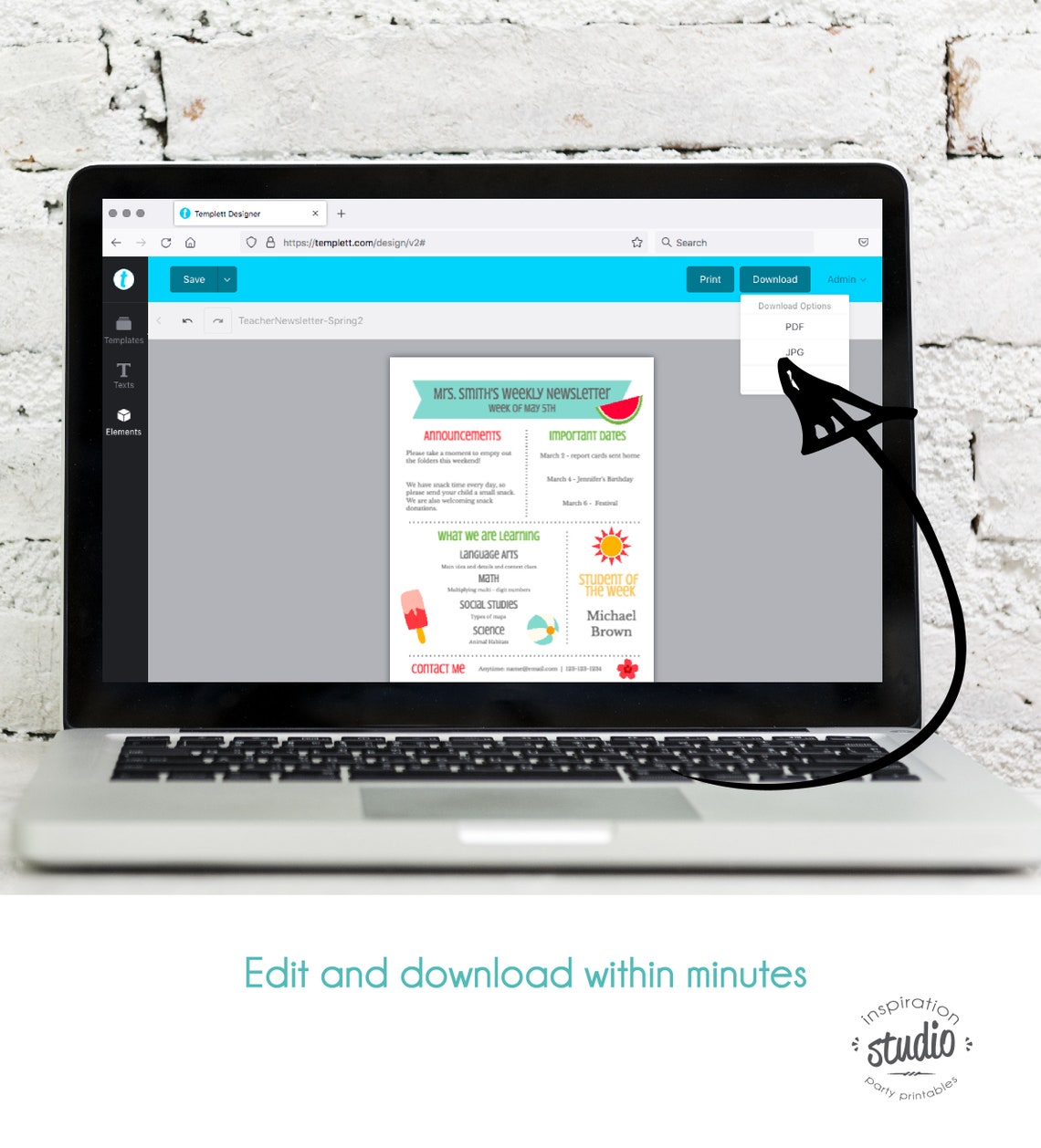 Editable Weekly Teacher Newsletter Template Summer Theme - Etsy